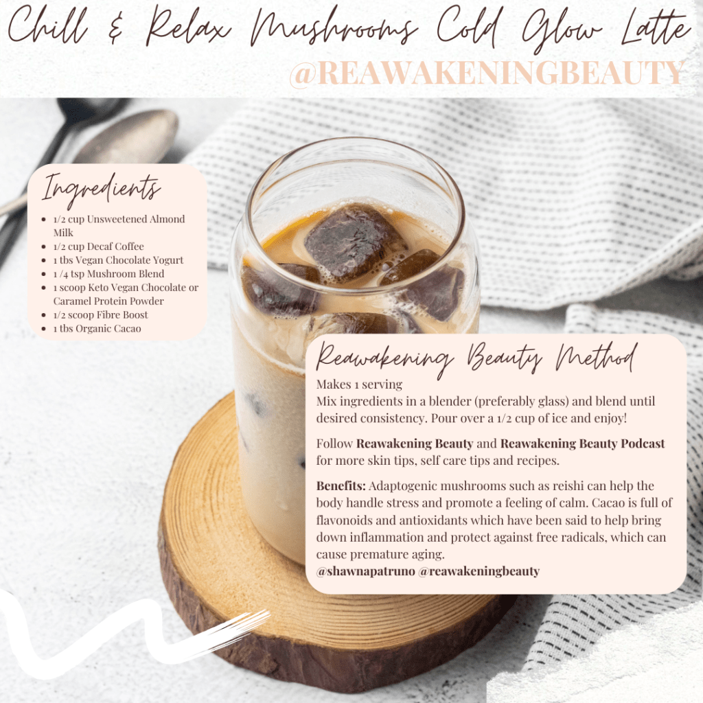 Chill & Relax Mushrooms Cold Glow Latte